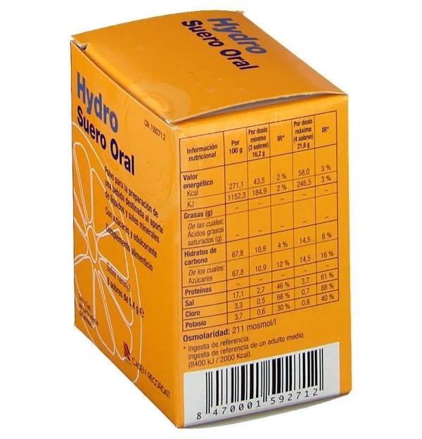 Comprar Hydro Suero Oral (8 Sobres 5,4 G) | Dermofarma.es