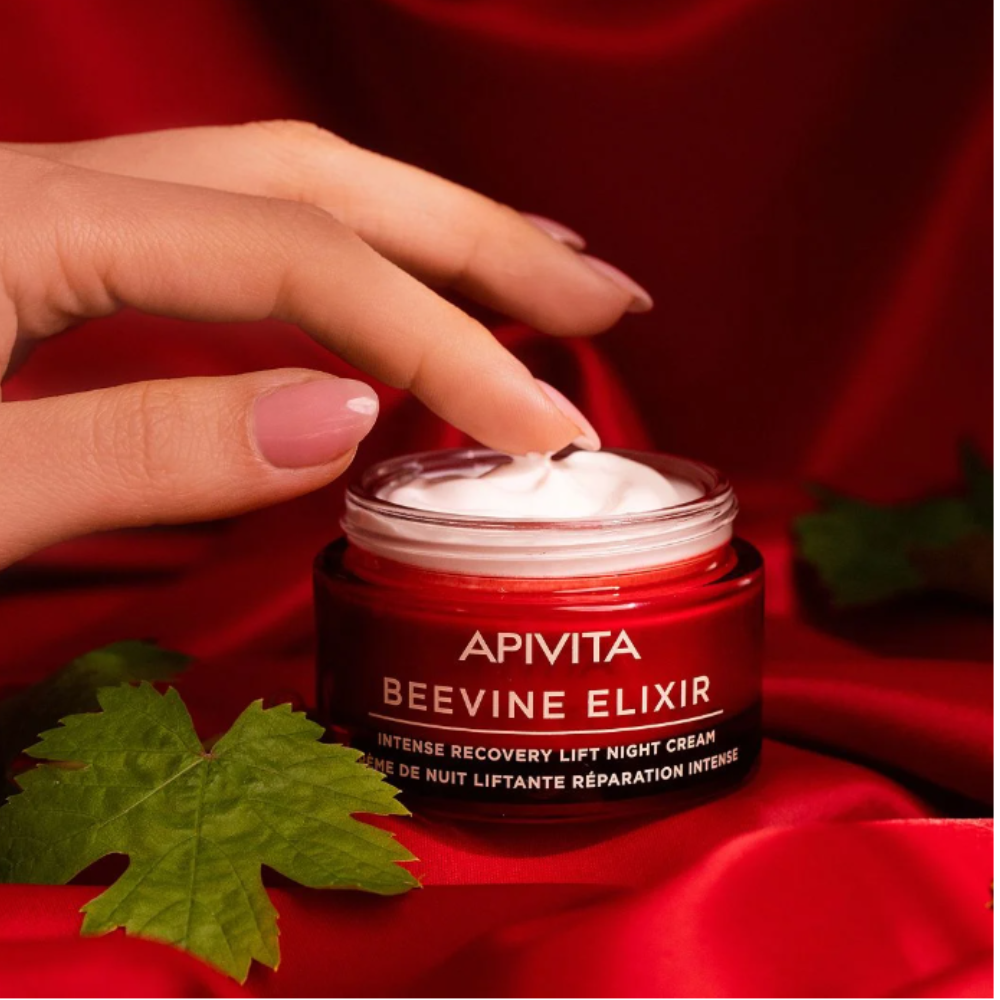 Beevine Elixir Crema de Noche Lift Recuperación Intensa, 50 ml. - Apivita