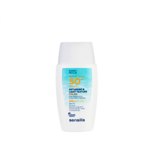 Fotoprotector Water Fluid 50+ Color, 40 ml. - Sensilis